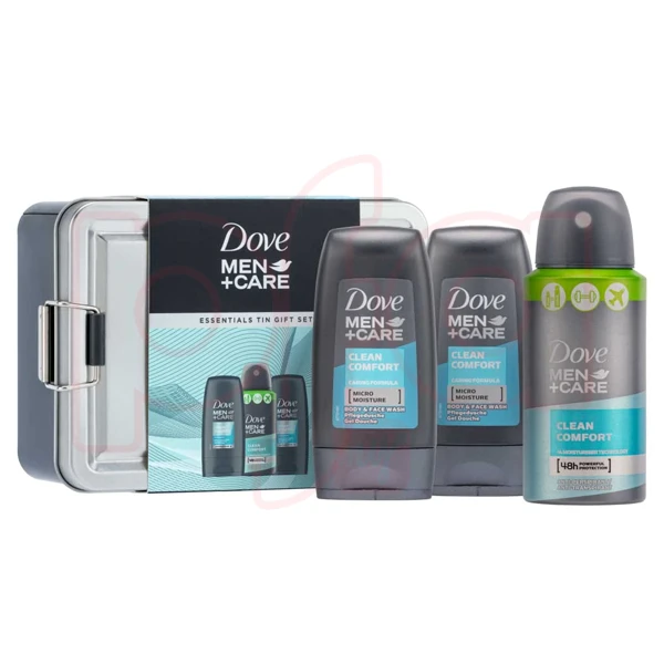 Dove Set 4PK Men Care Mini Essential Tin Kit - HBA