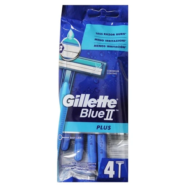 Gillette Blue II Plus 4PK Disposable Razor - Personal Care
